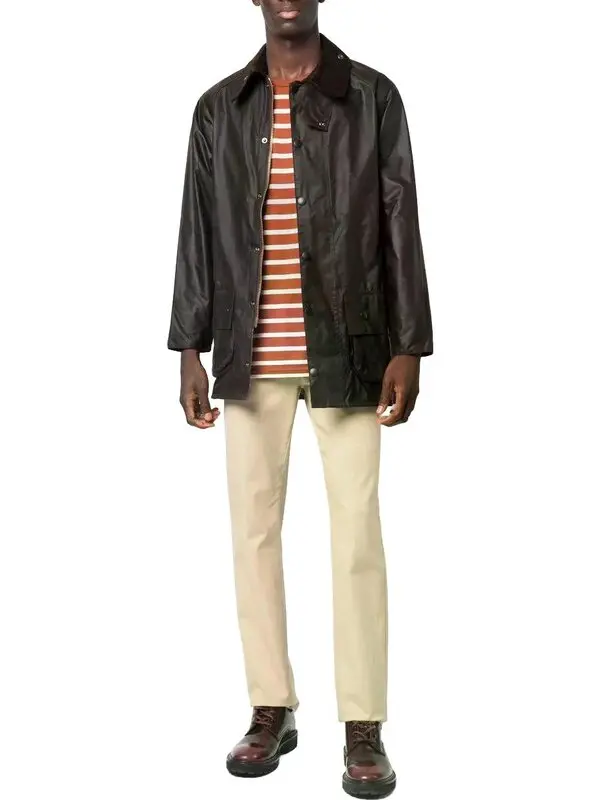Barbour Waxed Cotton Coat - Brown