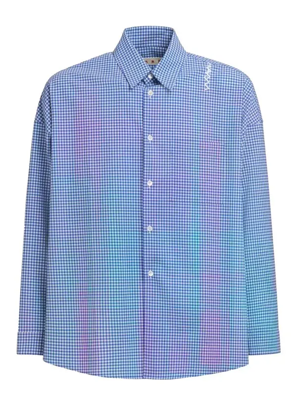 Marni Check Pattern Shirt - Blue
