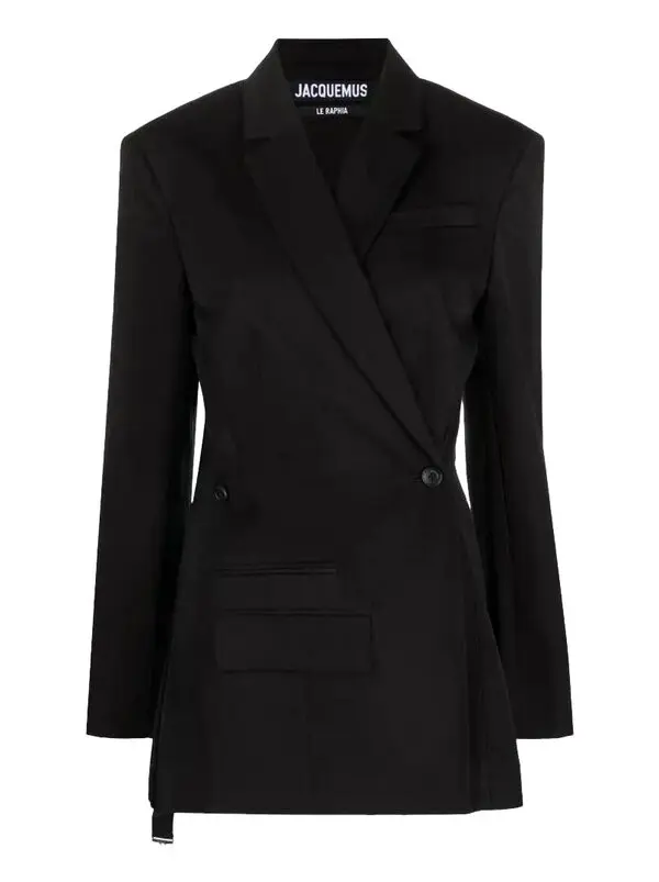 Jacquemus The Tibau Double-breasted Blazer - Black