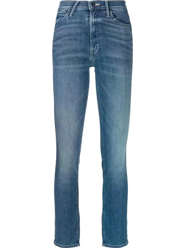 MOTHER Dazzler Mid-rise Slim-cut Jeans - Blue