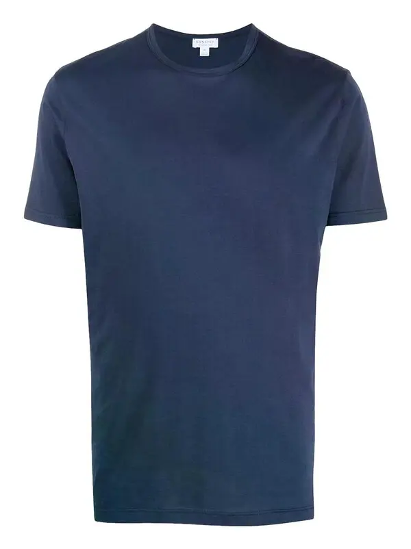 Sunspel Crew Neck Cotton T-shirt - Blue