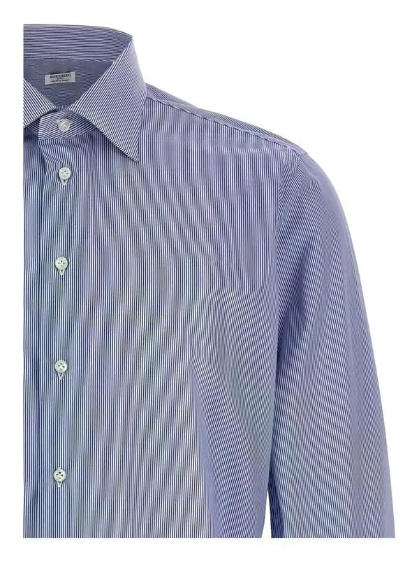 BORRIELLO NAPOLI Striped Shirt - Blue