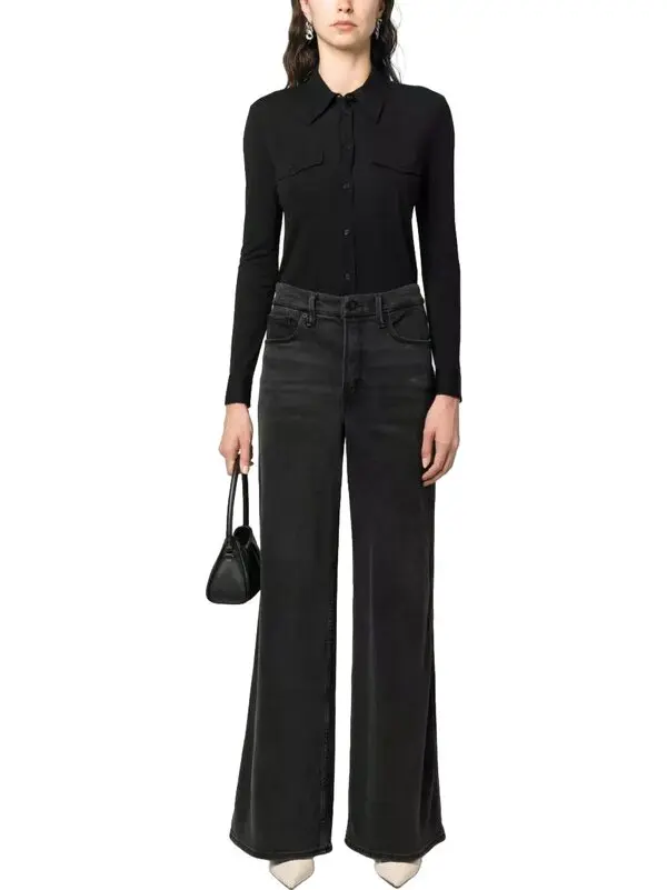 NILI LOTAN Chest Pocket Button-up Shirt - Black