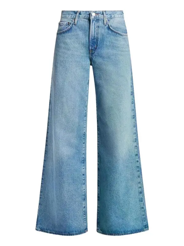 AGOLDE Mid-rise Wide-leg Jeans - Blue