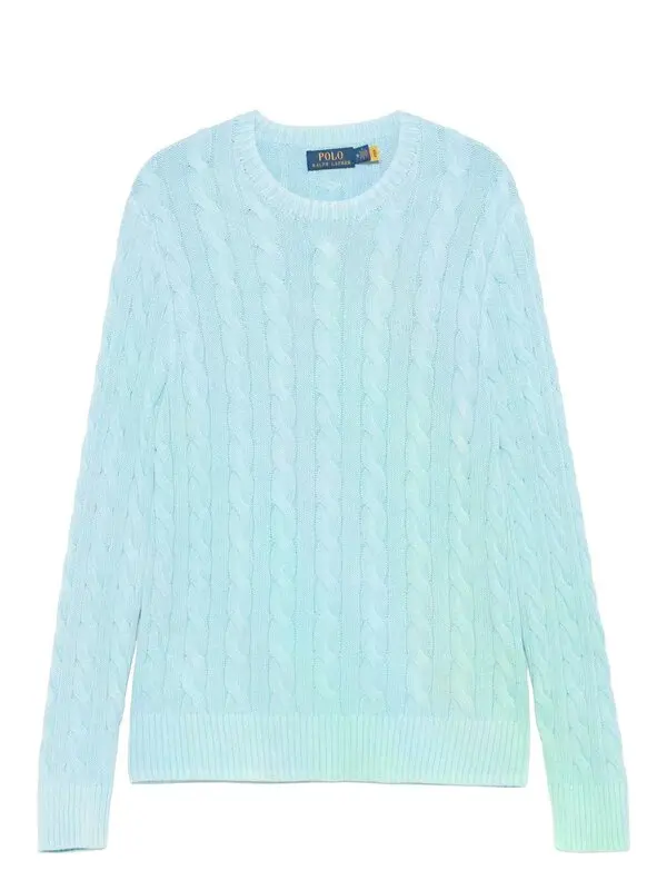 Polo Ralph Lauren Cable Knit Crew Neck Sweater - Blue