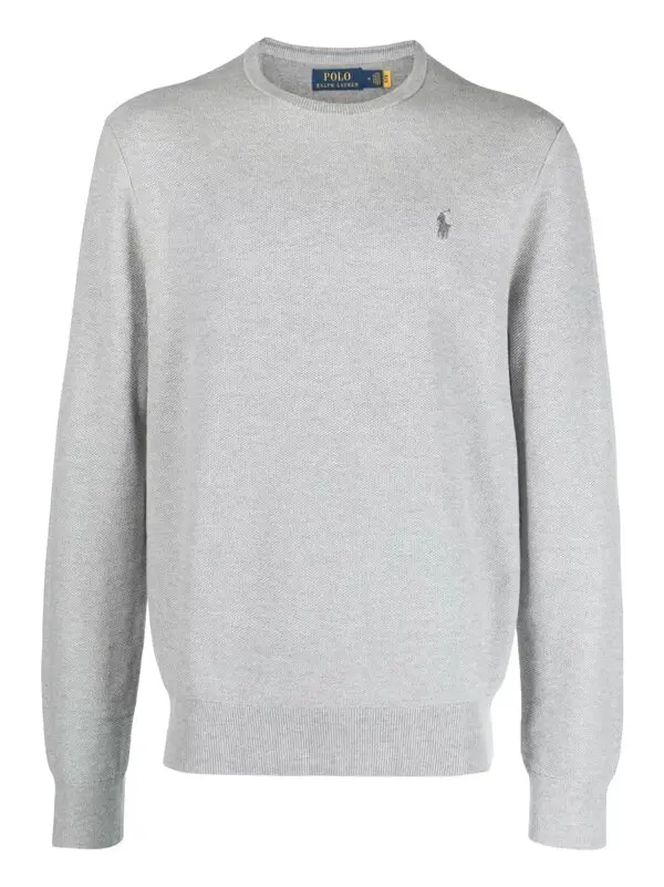 Polo Ralph Lauren Polo Pony-embroidered Cotton Jumper - Grey