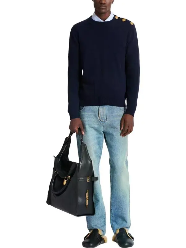 Balmain Knitted Jumper - Blue