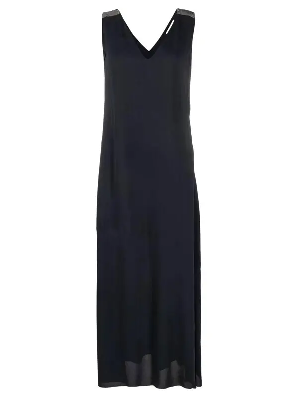 Fabiana Filippi V-neck Sleeveless Maxi Dress - Blue