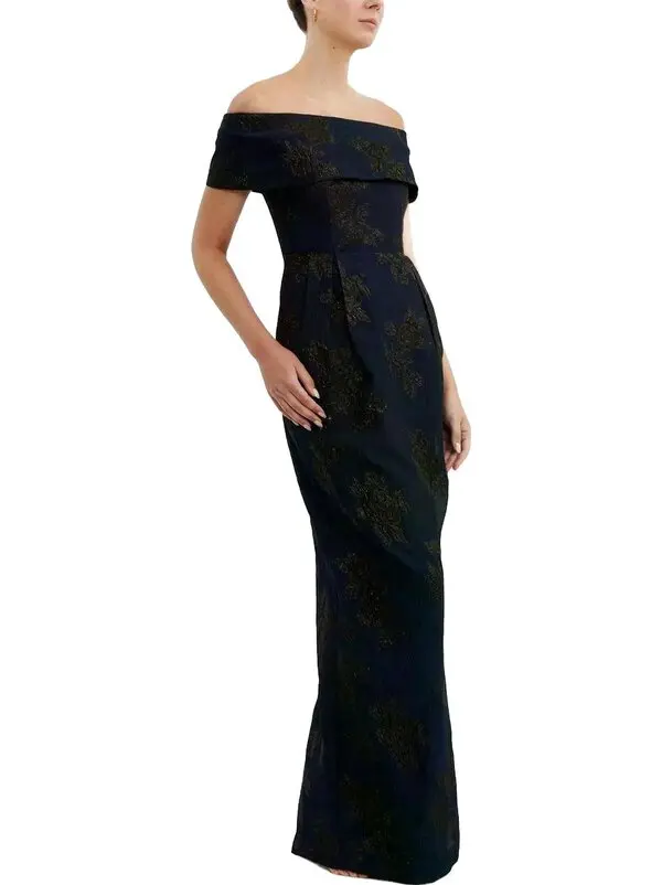 Rebecca Vallance Antoinette Off-shoulder Gown - Blue
