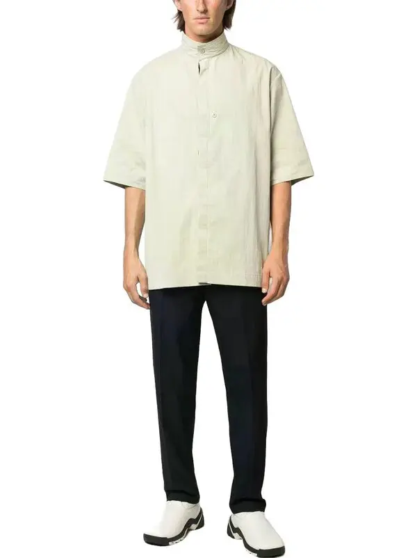 JIL SANDER Tapered Leg Cotton Trousers - Blue