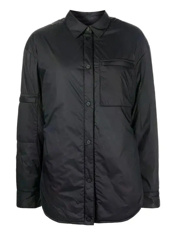 Aztech Mountain Padded Shirt Jacket With Drawstring Waist - Black