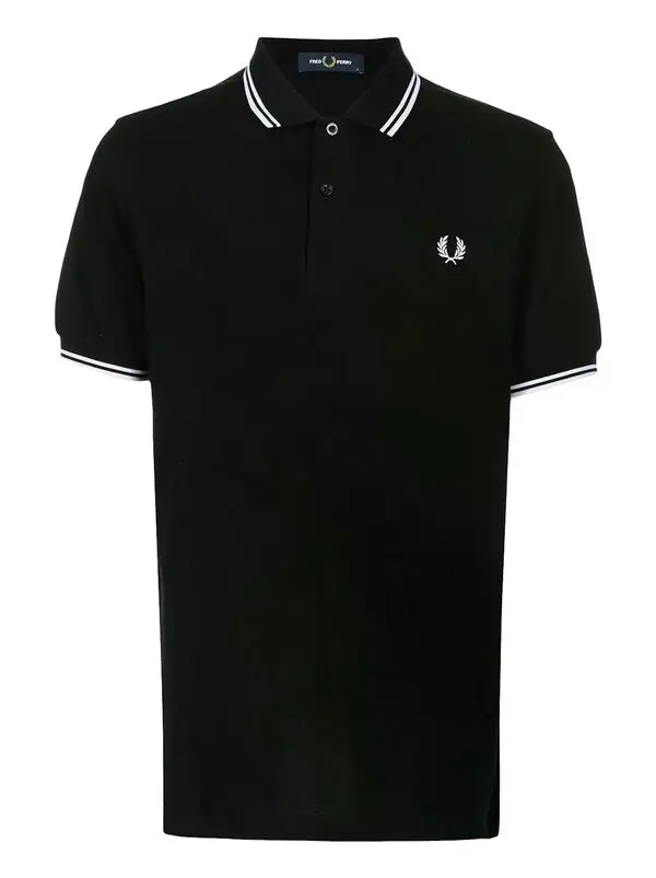 Fred Perry Logo-embroidered Polo Shirt - Black