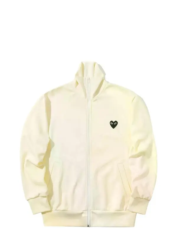 Play Comme Des Garcon Big Heart Zip-up Sweatshirt - Neutrals