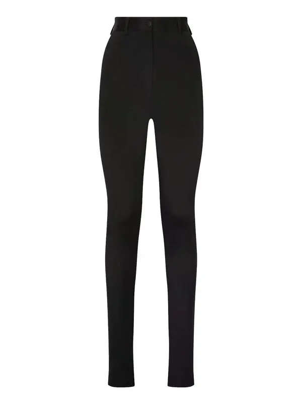 Dolce & Gabbana Cady Slim-cut Trousers - Black