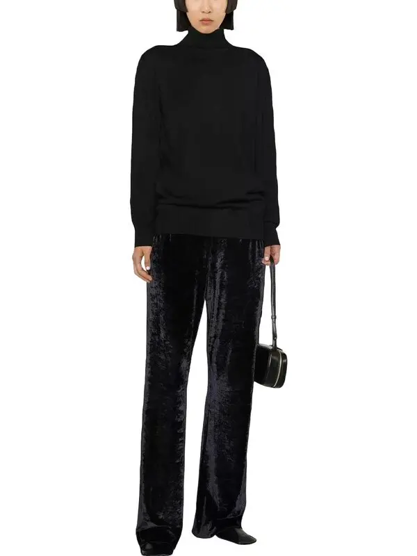 JIL SANDER Ribbed-knit Wool Jumper - Black