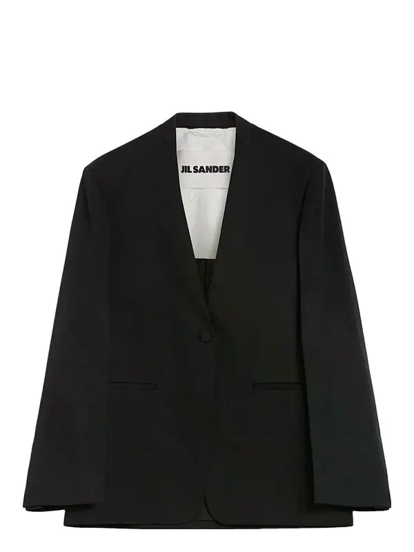 JIL SANDER Wool Blazer - Black