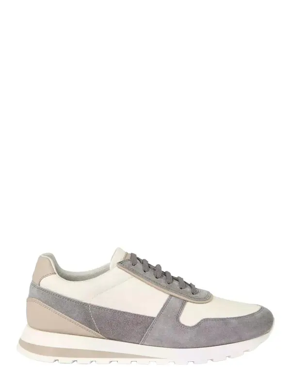 Brunello Cucinelli Panelled Lace-up Sneakers - Grey