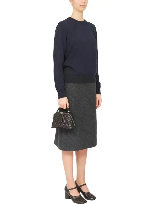 MAISON MARGIELA Glam Slam Embroidery Trapezoid Tote Bag - Black