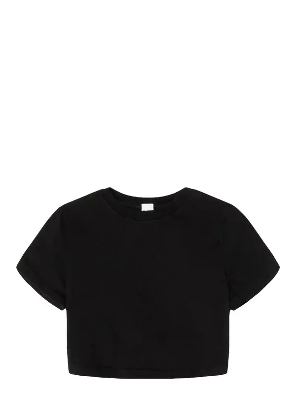 RE/DONE Short-sleeve Cropped T-shirt - Black
