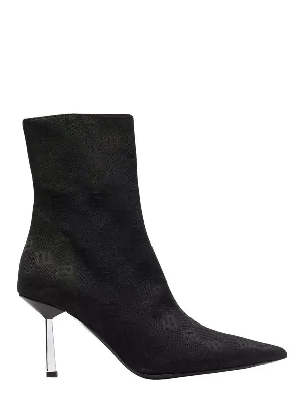 MISBHV Monogram Pointed-toe Boots - Black