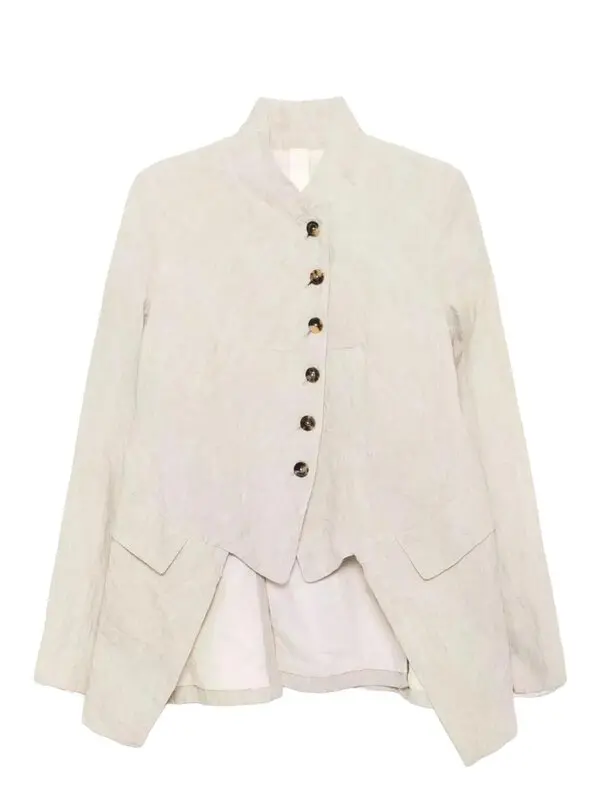 FORME D'EXPRESSION Distressed Off-centre Blazer - Neutrals