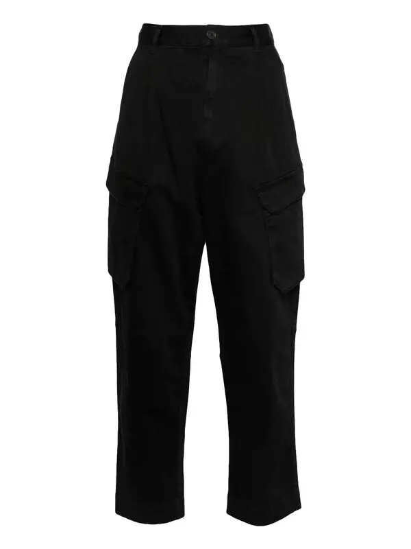 SEMICOUTURE Tapered-leg Cargo Trousers - Black