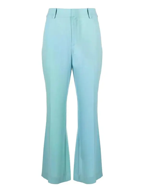 Diane Von Furstenberg Slit-hem Flared Trousers - Blue