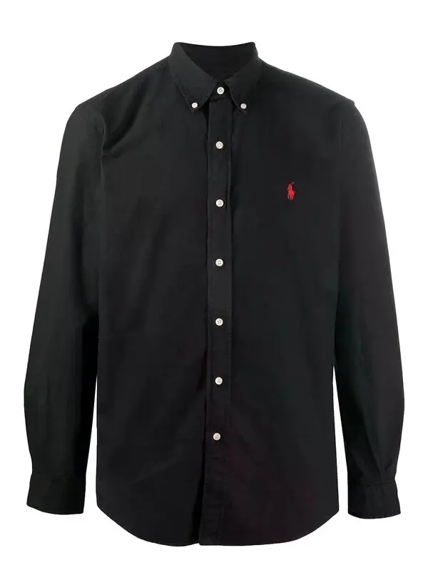 Polo Ralph Lauren Plain Long-sleeved Shirt - Black