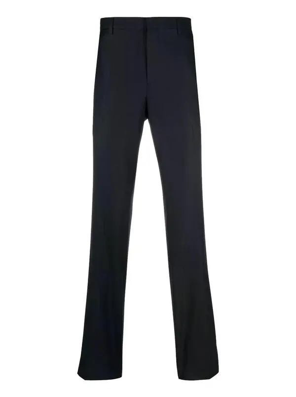 LANVIN Straight-leg Virgin Wool Trousers - Blue