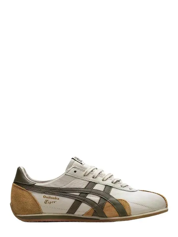 Onitsuka Tiger Runspark Beige Olive Green Mustard Yellow Sneakers - Neutrals