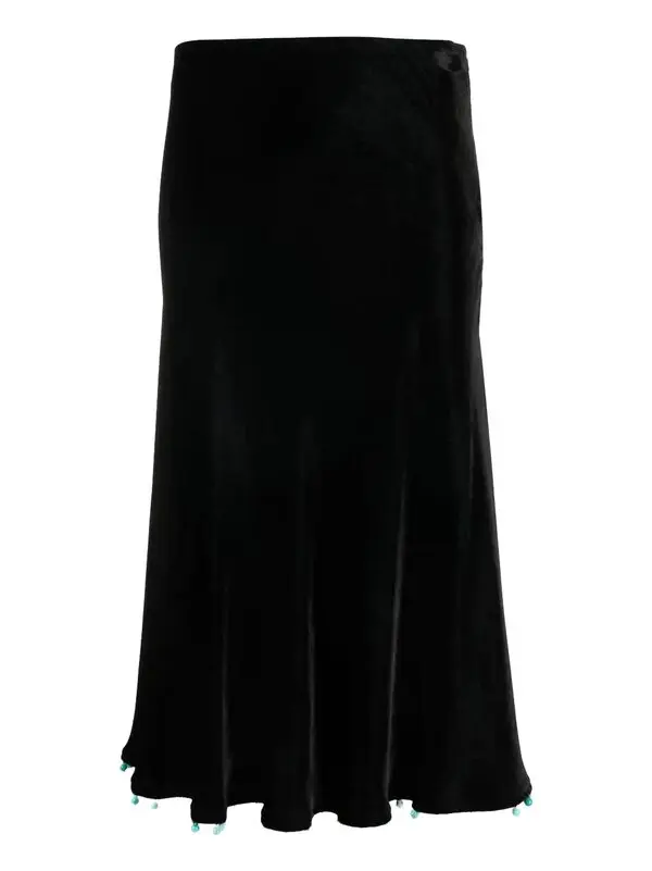 Roberto Cavalli High-waisted Midi Skirt - Black