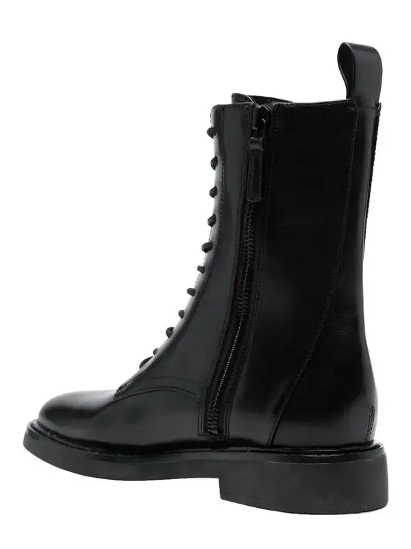Tory Burch Double T Combat Boots - Black