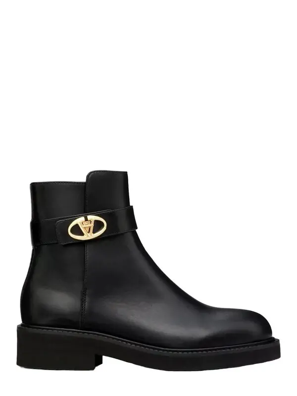 Valentino Garavani 40mm Vlogo Locker Ankle Boots - Black