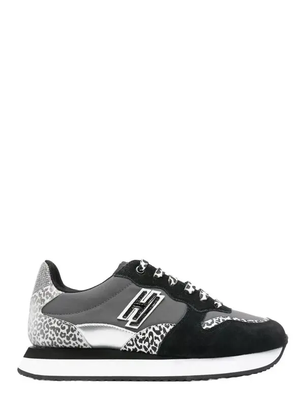 HIDE&JACK Zebra Print Detail Sneakers - Grey