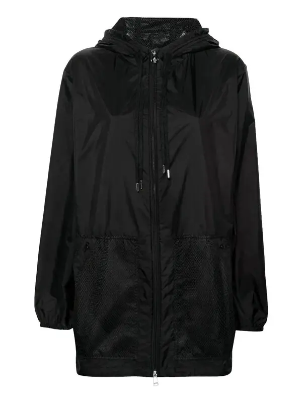 Moncler Mesh-panels Hooded Jacket - Black