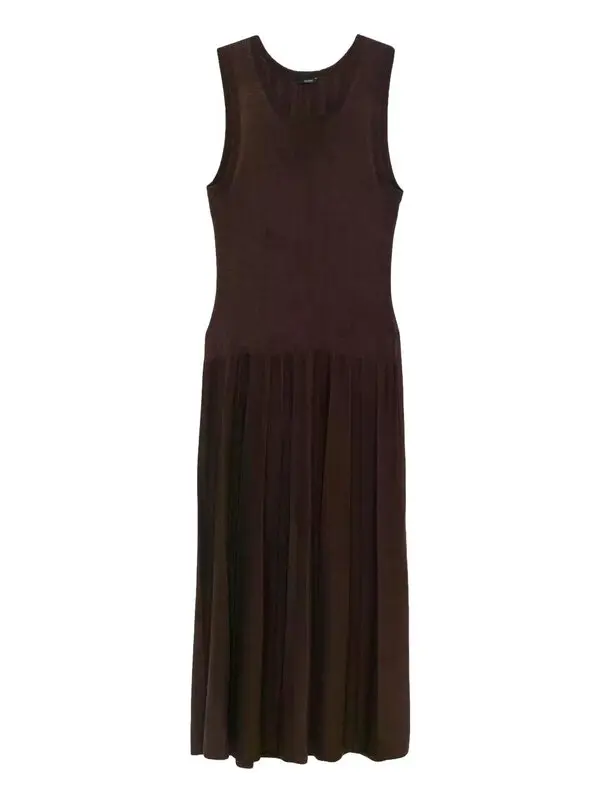 JOSEPH Ribbed Midi Dress - Brown
