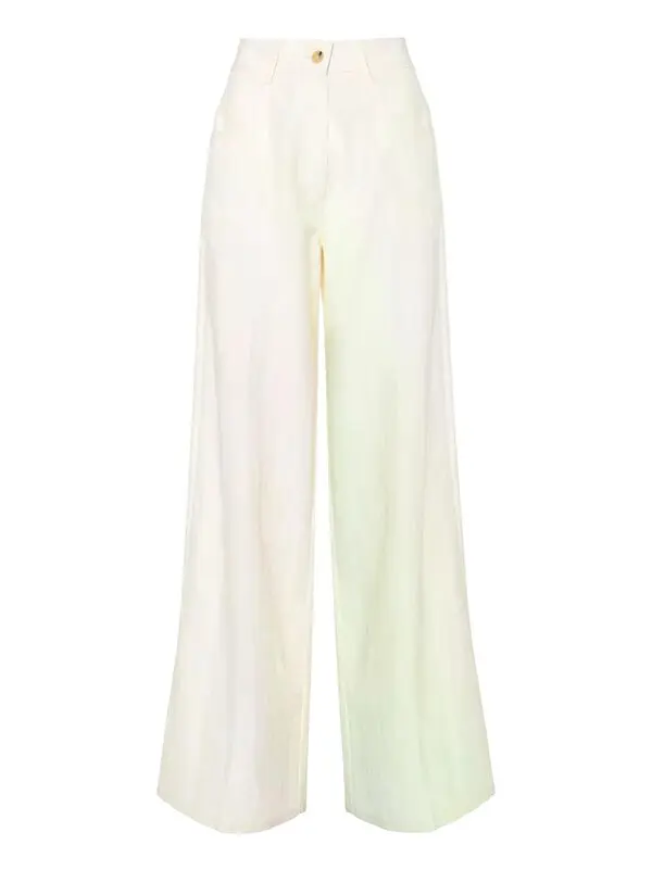 FORTE_FORTE Wide-leg Button-fly Trousers - Neutrals