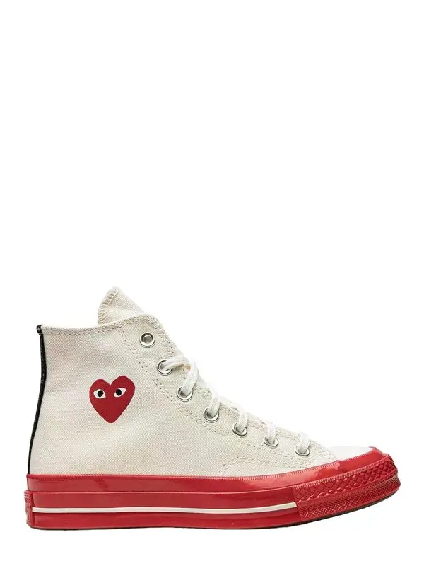 CONVERSE Comme Des Garçons Play X Chuck 70 High Top Sneakers - White