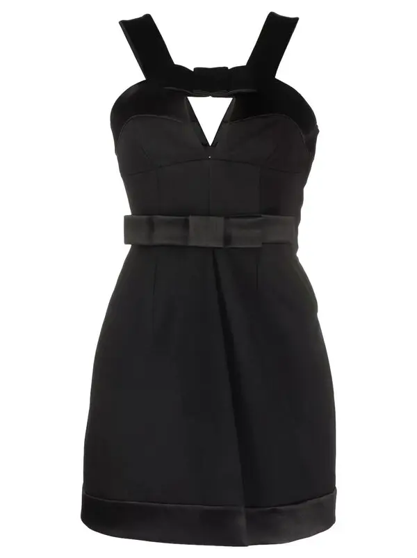 JIL SANDER Bow Detail Mini Dress - Black