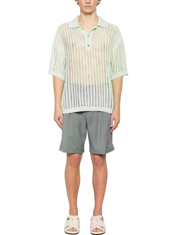 LOW BRAND Miami Pleated Tailored Shorts - Grey