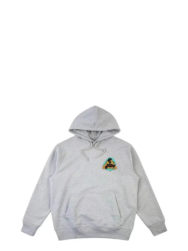 PALACE Tri-ripper Logo-print Hoodie - Grey