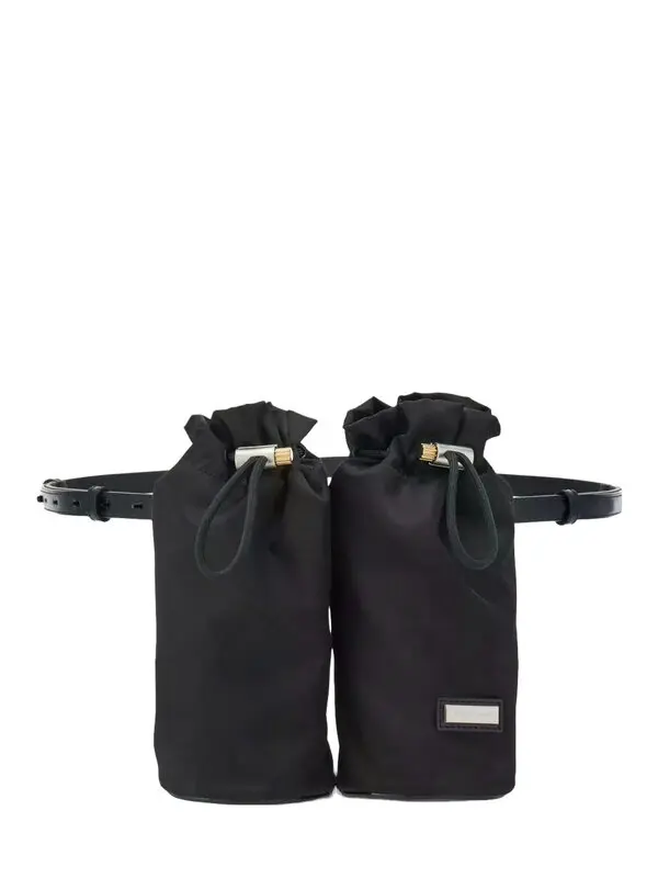 FERRAGAMO Double Pouch Belt Bag - Black