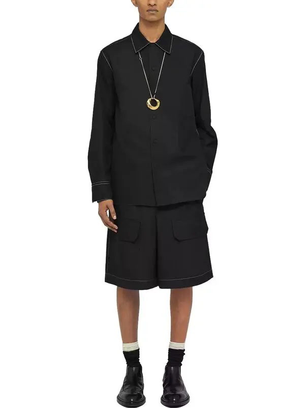 JIL SANDER Knee-length Bermuda Shorts - Black