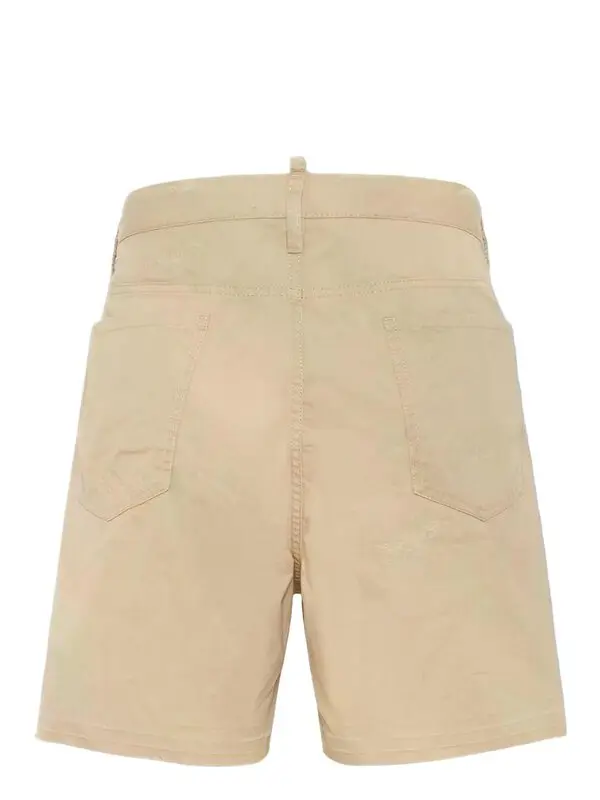 Dsquared2 Beige Cotton Decorative Stitching Shorts - Neutrals