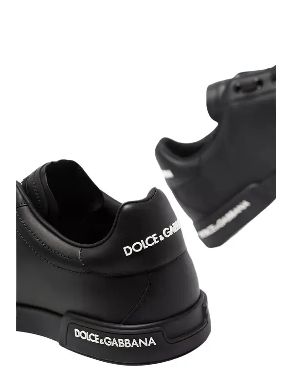 Dolce & Gabbana Portofino Logo-detail Sneakers - Black