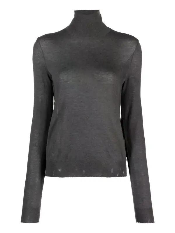 Zadig&Voltaire Bobby Distressed-effect Cashmere Jumper - Grey