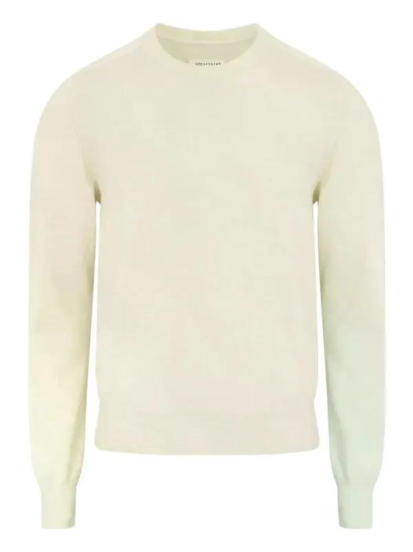 MAISON MARGIELA Wool Knitted Crew Neck Sweater - Neutrals