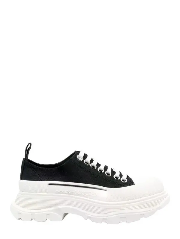 Alexander McQueen Tread Slick Lace-up Sneakers - Black