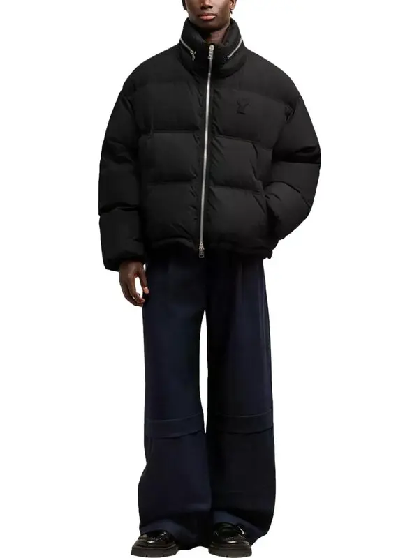 AMI Paris De Coeur Down Puffer Jacket - Black