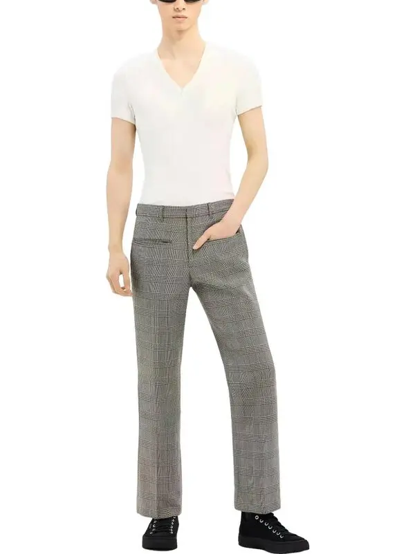 COURREGES Prince Of Wales Check Straight Leg Trousers - Black